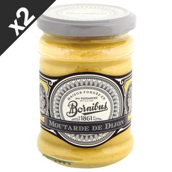 2 Moutardes de Dijon forte Bornibus 250g - Grandes Marques